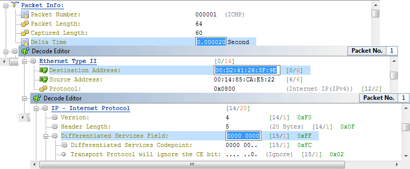 Packet Builder - Edit Packets